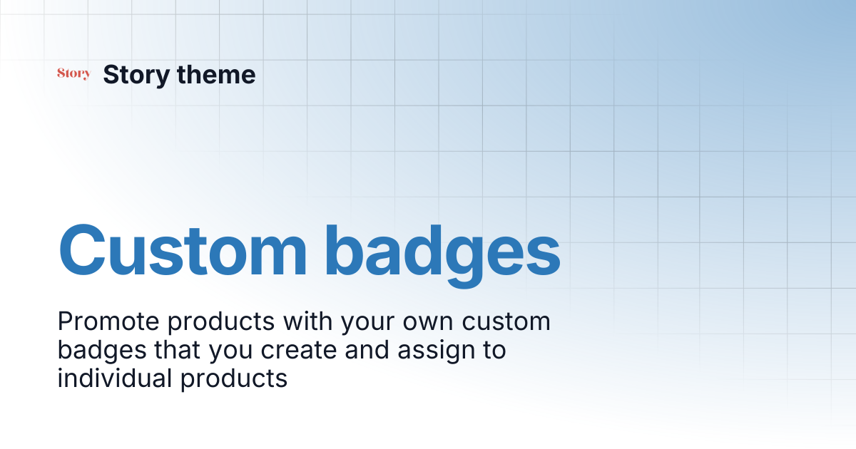 Custom badges | Story theme