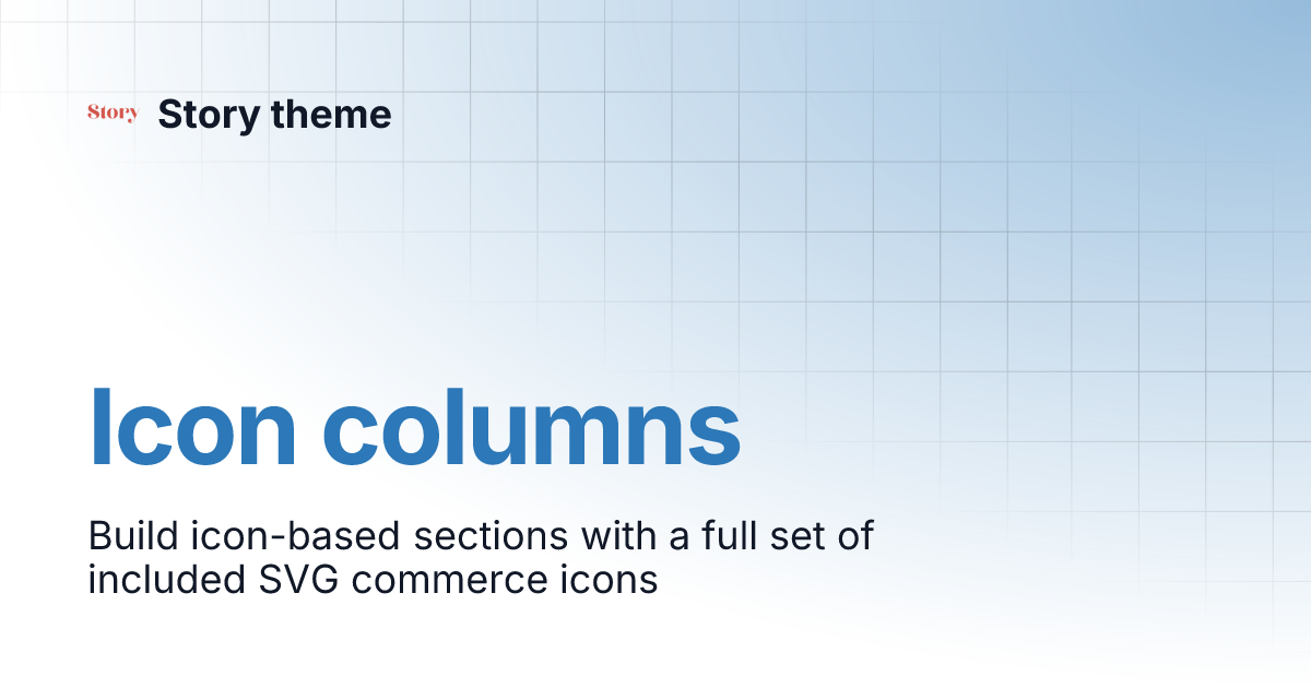 Icon columns | Story theme